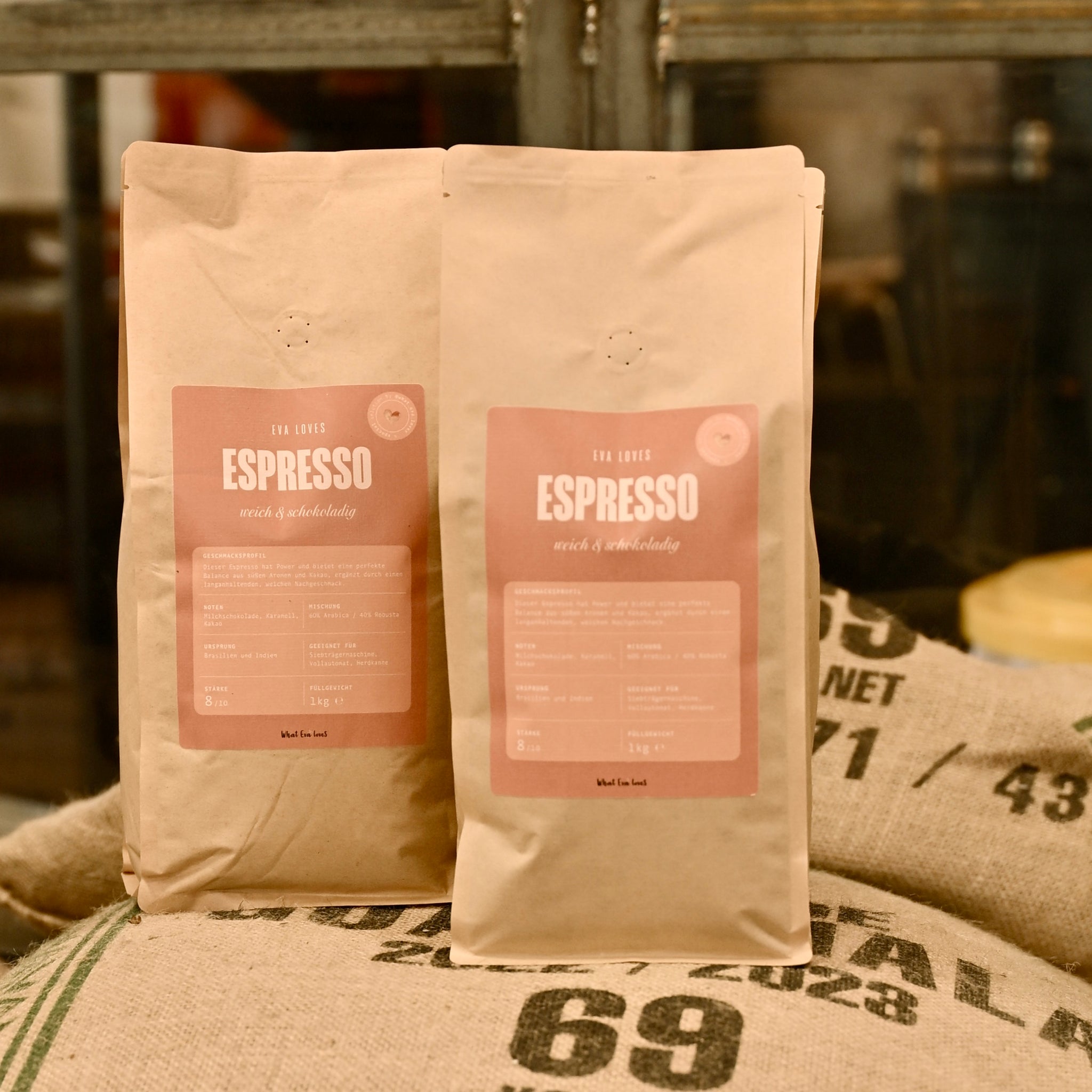 EVA LOVES Espresso by Eva Klaus 1000 g – Basoni Kaffee